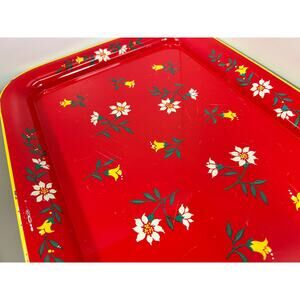 None | Dining | Vtg Metal Lap Trays Set Of 2 7x13 Midcentury Holiday ...